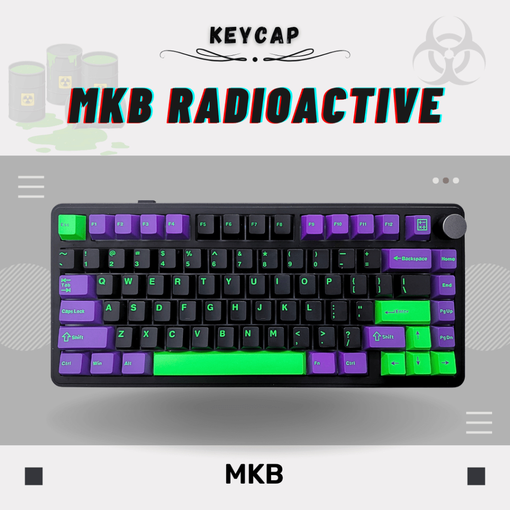 MKB Radioactive PBT Double Shot Cherry Profile Keycap Set For ...