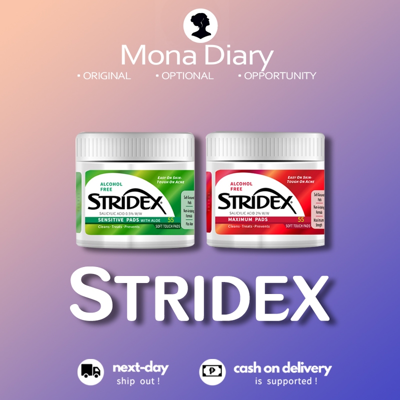 Stridex Soft Touch 55 Pads, Single-Step Acne Control, Sensitive ...