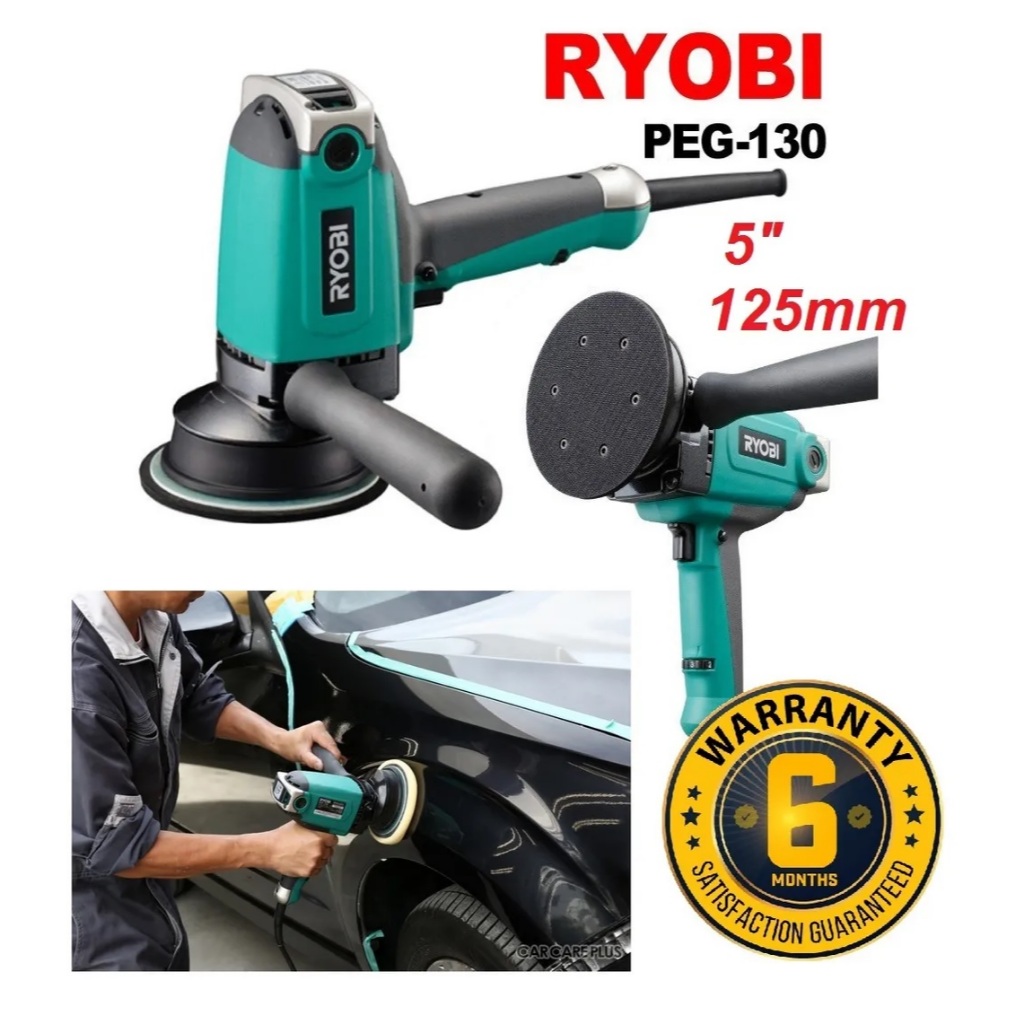 Ryobi Professional 5-inch / 125mm Dual Action Vertical Polisher 910W ...