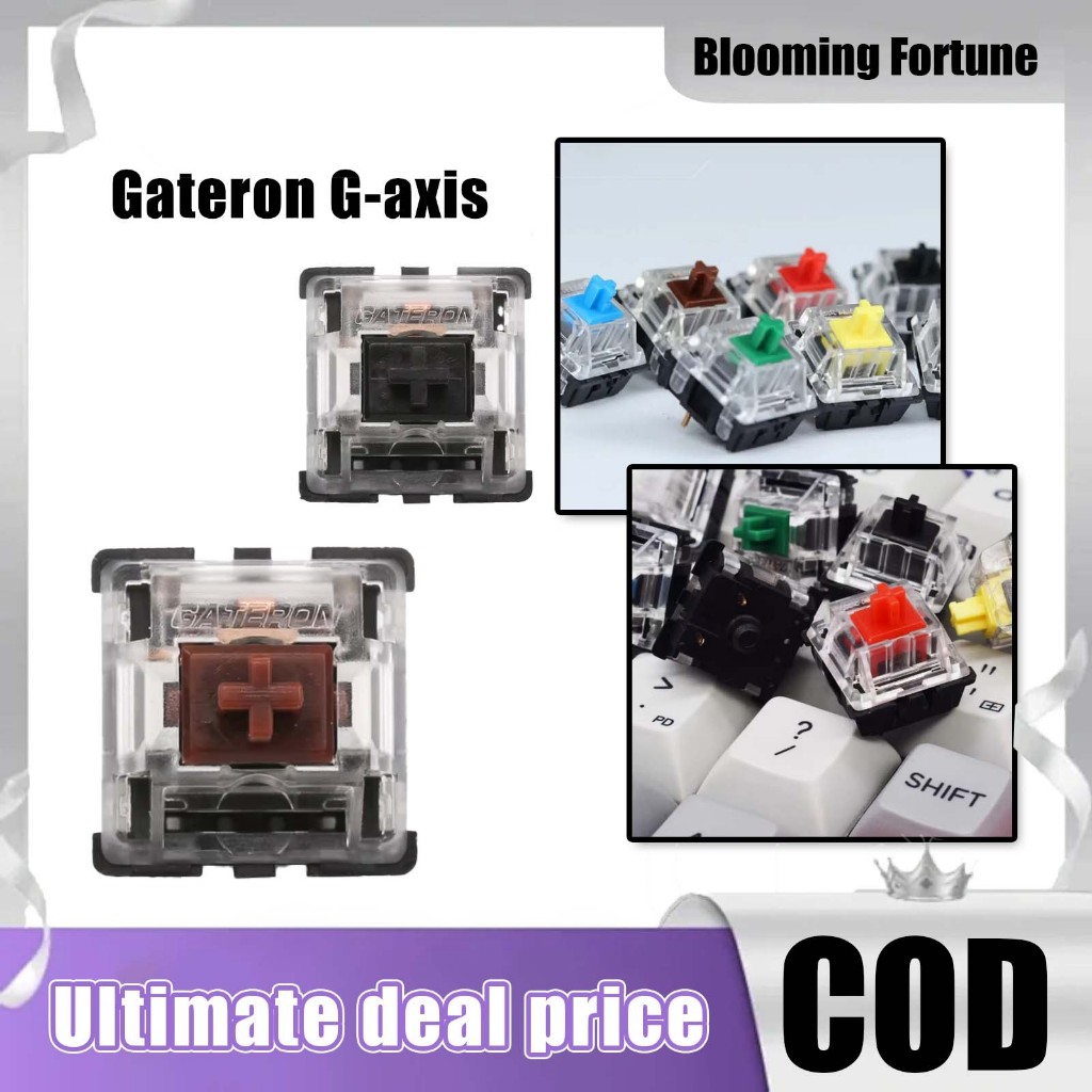 Gateron Mechanical Keyboard G-axis,Black/Tea axis,transparent upper ...