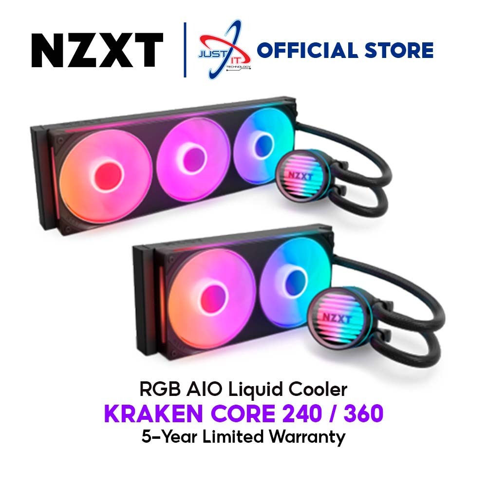 NZXT KRAKEN CORE 240 / 360 240mm / 360mm RGB AIO LIQUID COOLER | Shopee ...