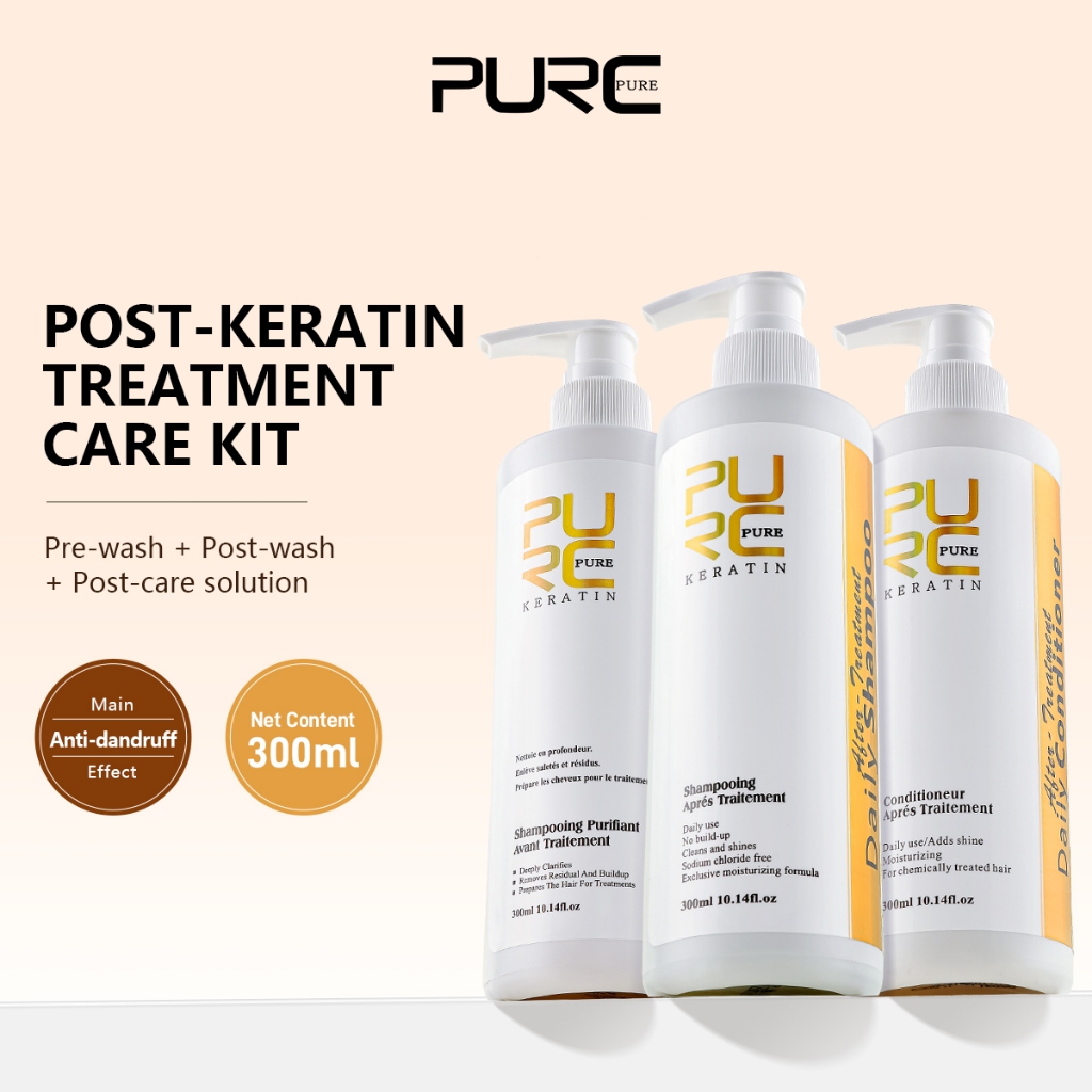 PURC Keratin Care and Hair Care Set Nourishes Hair Deeply Cleanses ...