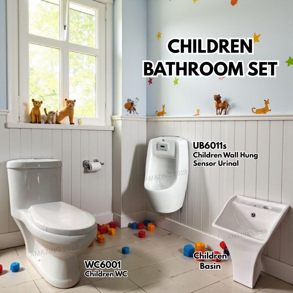 Children Bathroom Set - WC6001 Children One Piece WC, UB6011s Sensor ...