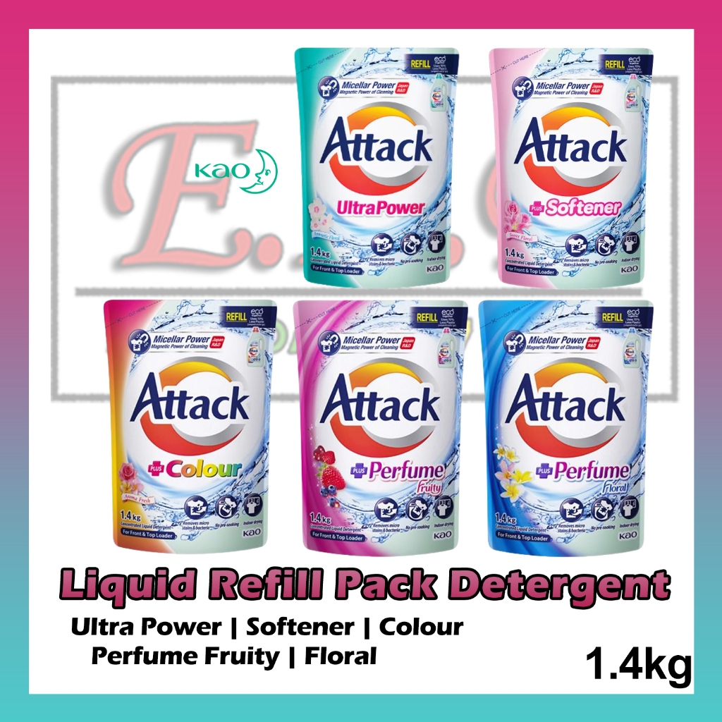 📣Daily Sales📣Attack Liquid Detergent Refill Pack 1.4KG | Shopee Malaysia