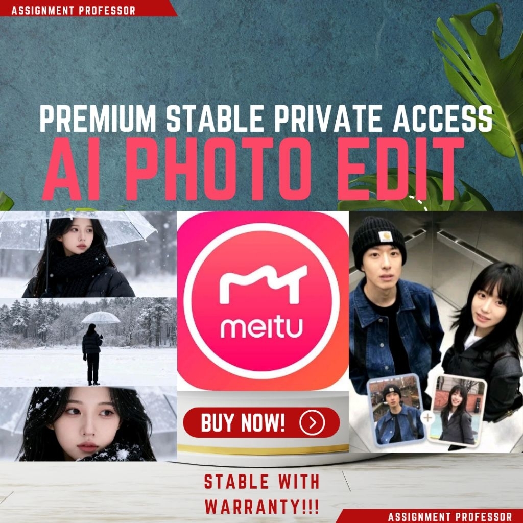 Meitu Viral Ai Photo Editor Premium Access Winter Scene Template Stable ...
