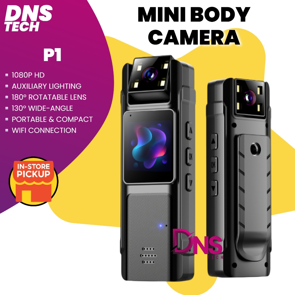 Kamera P1 Full HD Body Camera 1080P Portable Digital Video Recorder ...