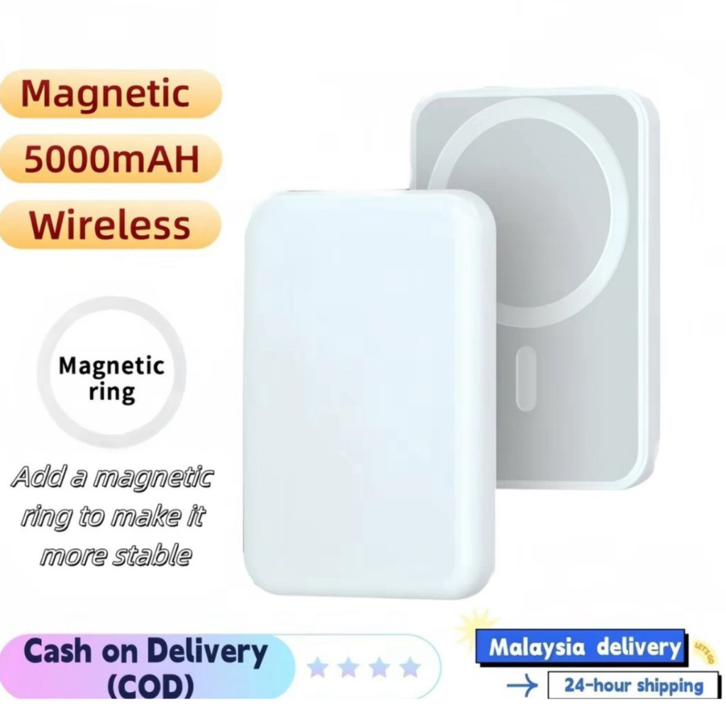 5000mAh Magnetic Wireless Powerbank untuk iPhone 12 13Pro Mini Kapasiti ...