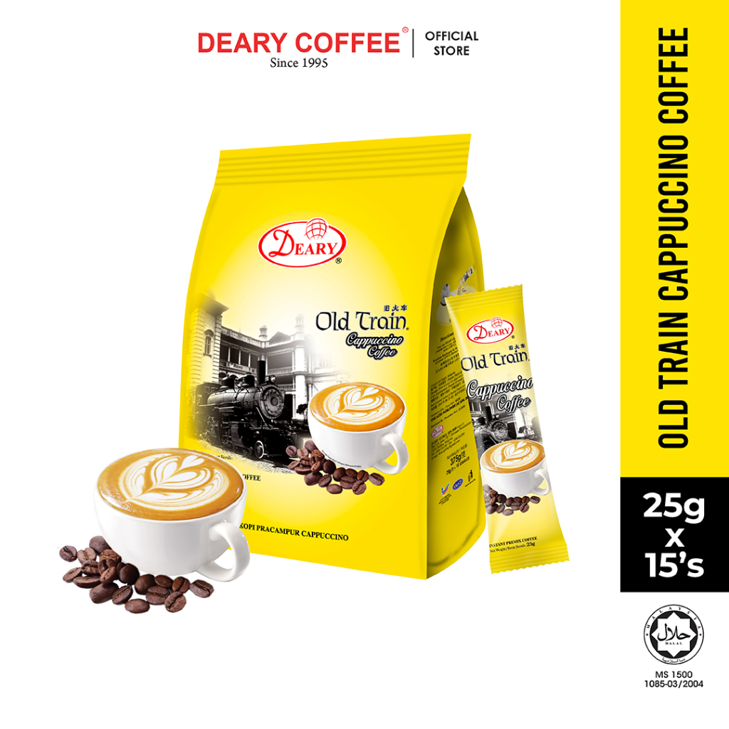 Deary Old Train Cappuccino 3-In-1 Instant Premix White Coffee (25gm x ...
