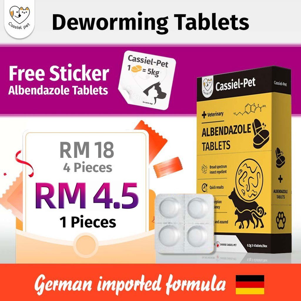 Cassiel Pet Deworming Tablet For Nematocide Dewormer, Worm Rid ...