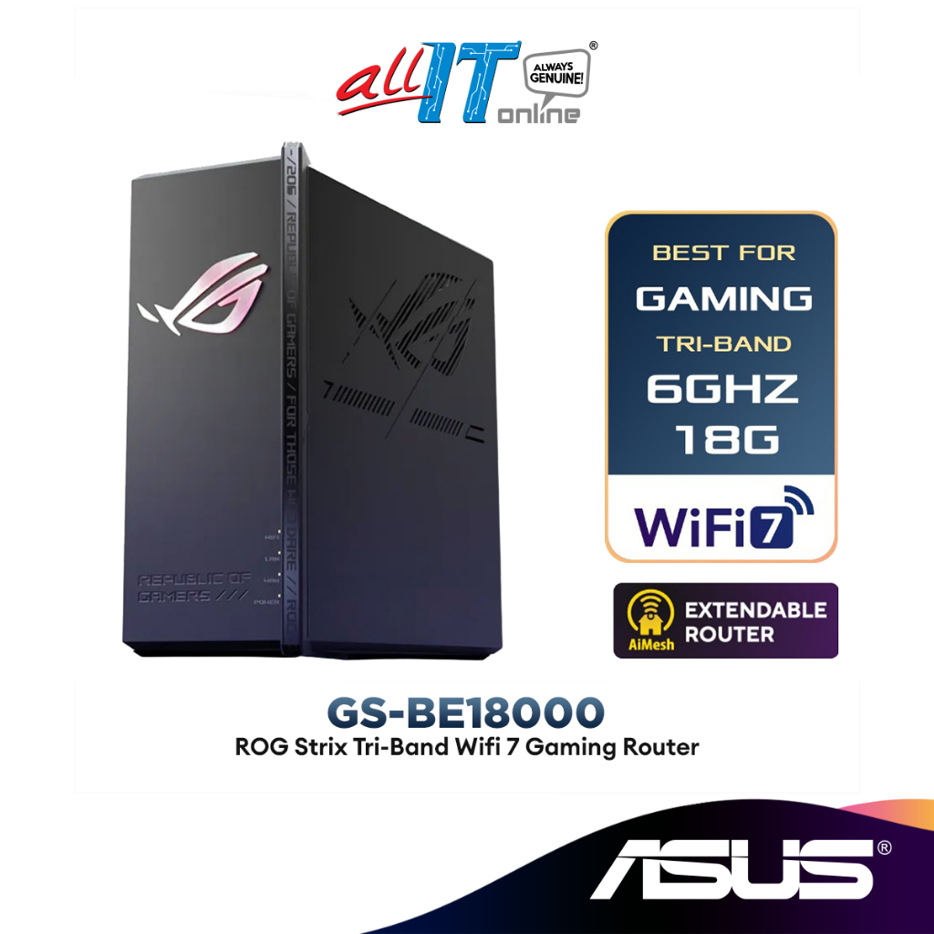 Asus GS-BE18000 ROG Strix Tri-Band Wifi 7 Gaming Router | Shopee Malaysia
