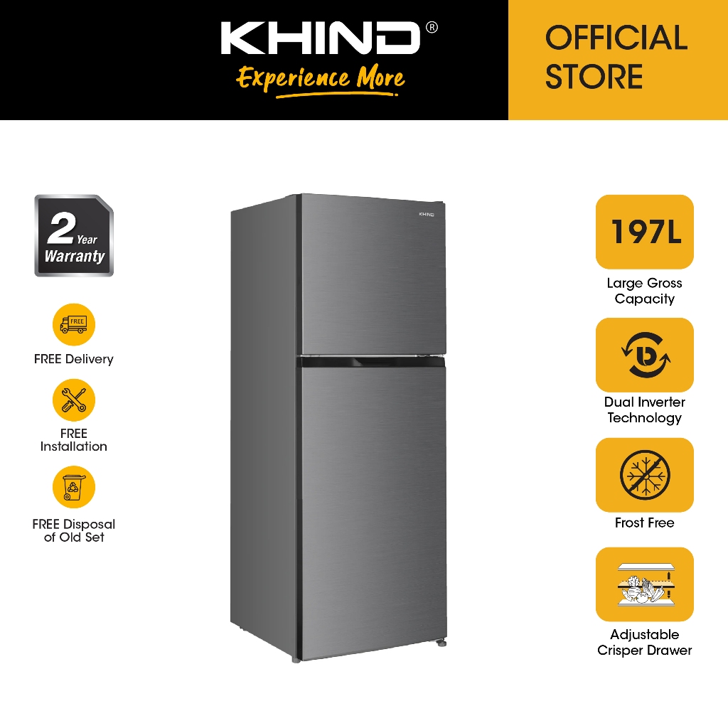 KHIND Peti Sejuk | Refrigerator (197L) RF205 | Shopee Malaysia