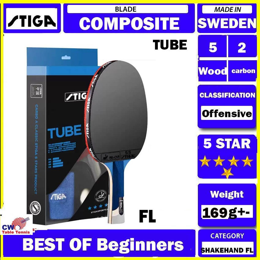 STIGA TUBE 5 Star Table Tennis Racket Original STIGA 5-Star racket. The ...