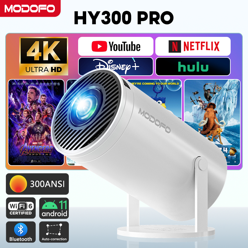 MODOFO Hy300 Projector Wireless Pro Wifi Bluetooth Cinema Android Mini ...