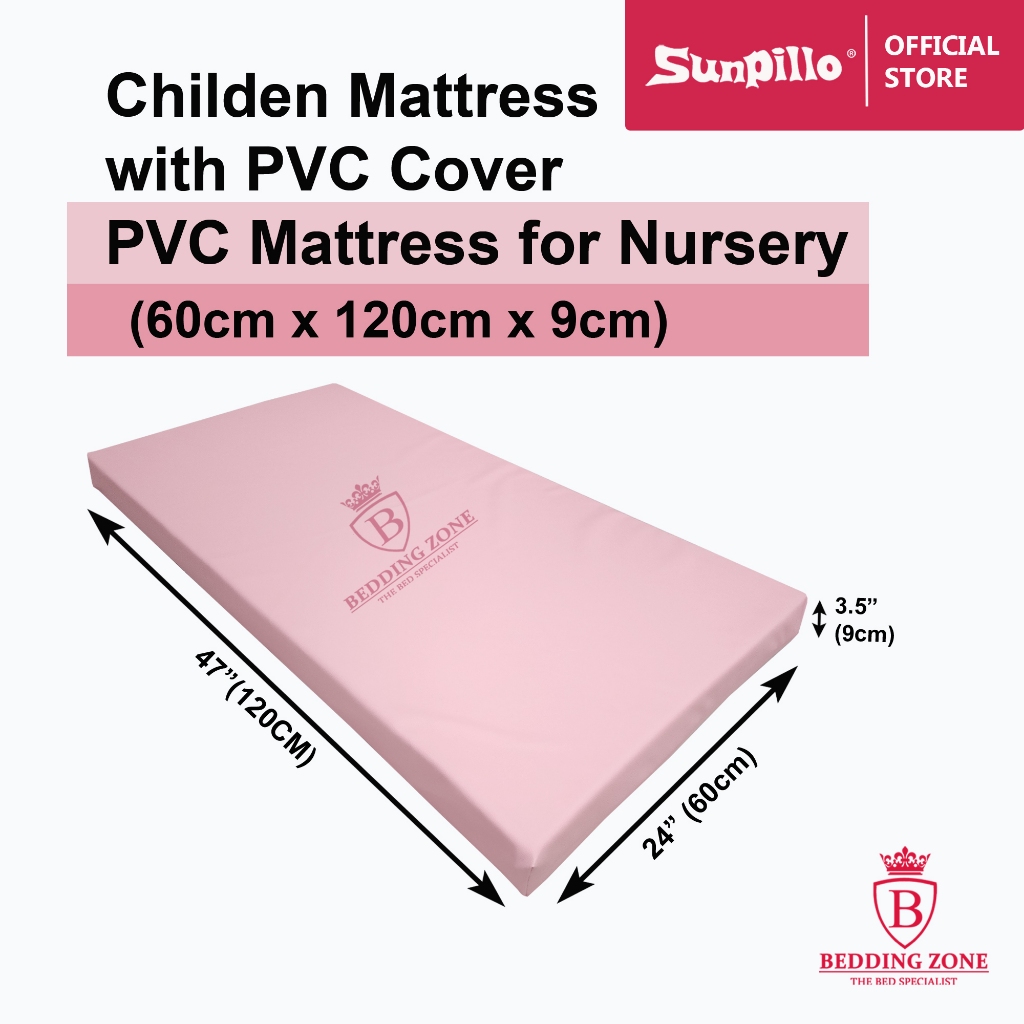 Children Mattress with PVC Cover (Size 60cm x 120cm x 9cm) Tilam PVC ...