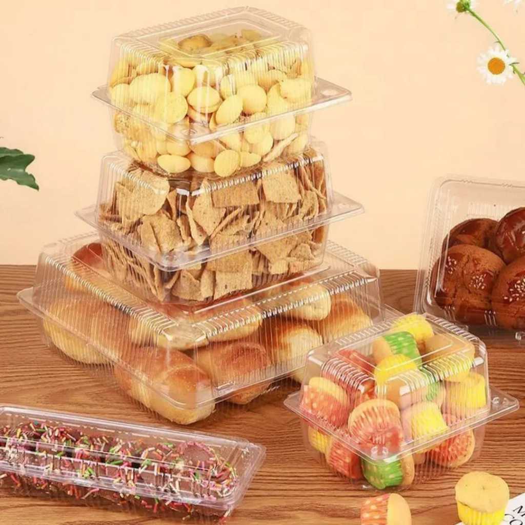 RORA - (10 Pcs) 4.5/8 Inch Transparent Square Cake Box | Bekas Plastik ...