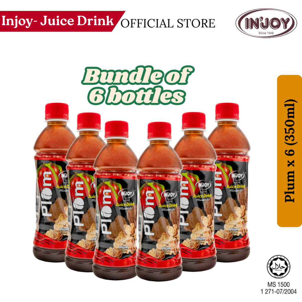 [BUNDLE OF 6] InJoy Plum Juice Drink 浓缩乌酸梅汁饮料 350ml | Shopee Malaysia