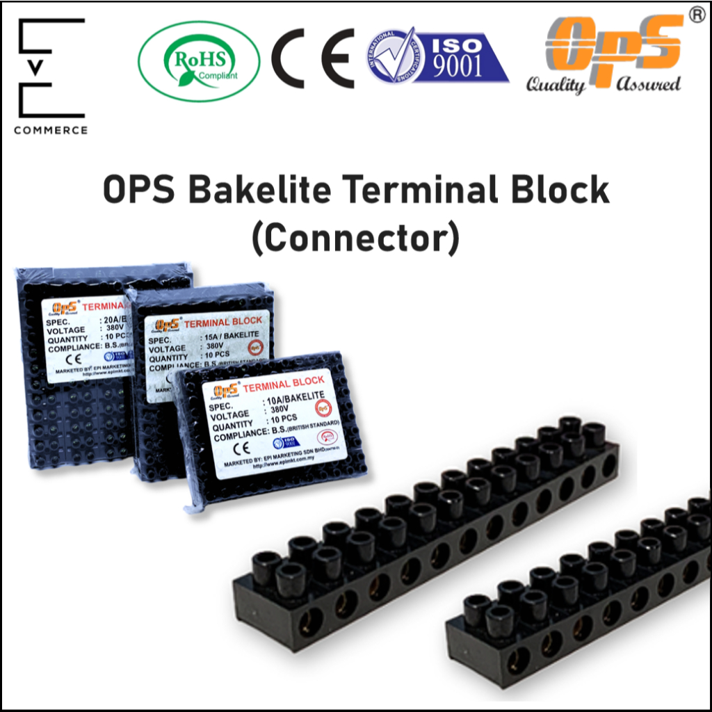 OPS BAKELITE TERMINAL BLOCK CONNECTOR | FIRE-RETARDANT ELECTRICAL WIRE ...
