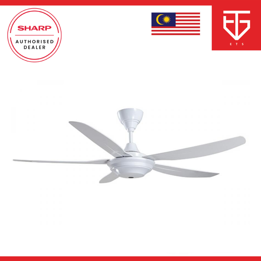 Sharp Wafu Celling Fan 5 Blade with Remote Control- PJC116WH White ...