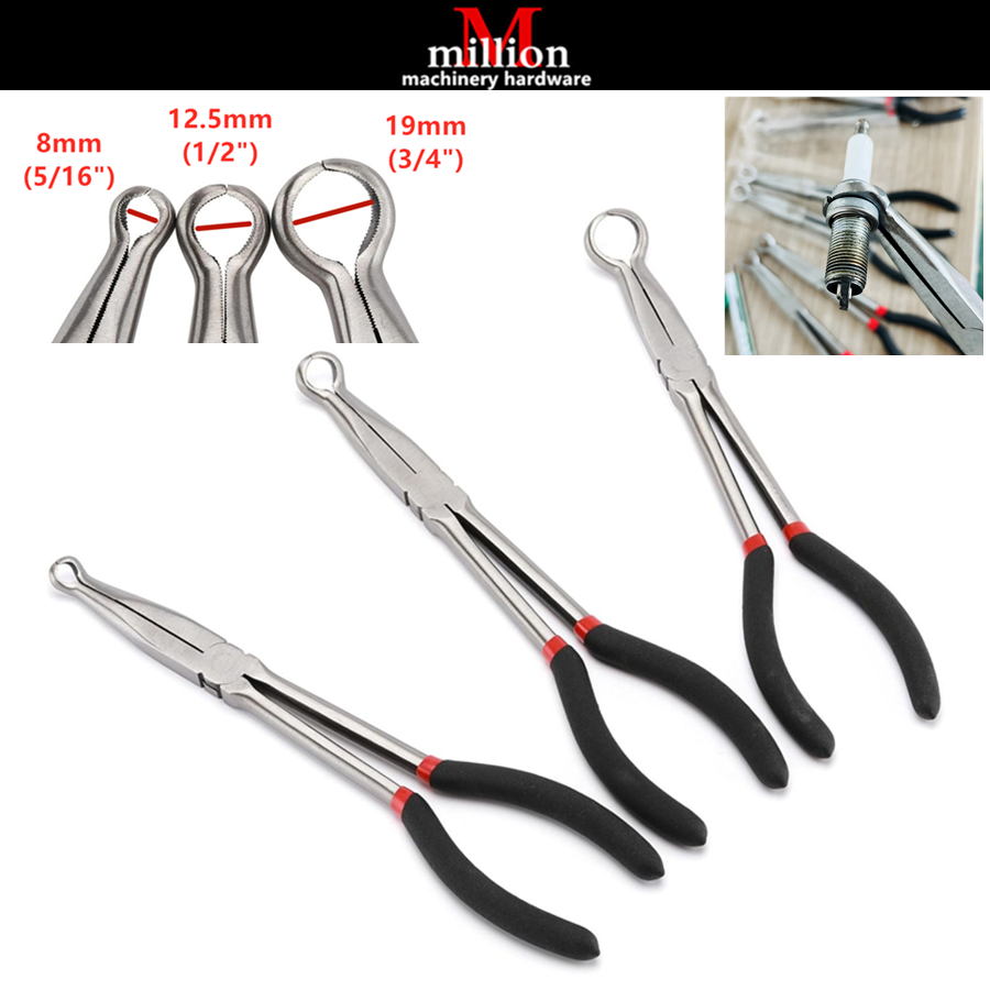 3pcs 11" O-shape Hose Gripper Long Nose Reach Removal Pliers Injector ...