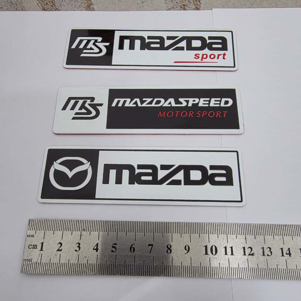mazda emblem plat mazda speed mazda sport emblem bonnet dashboard panel ...