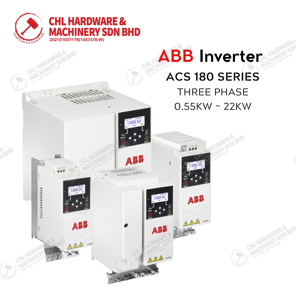 ABB INVERTER ACS180 THREE PHASE (3 PHASE) P/N: 0.55KW ~ 22KW | Shopee ...