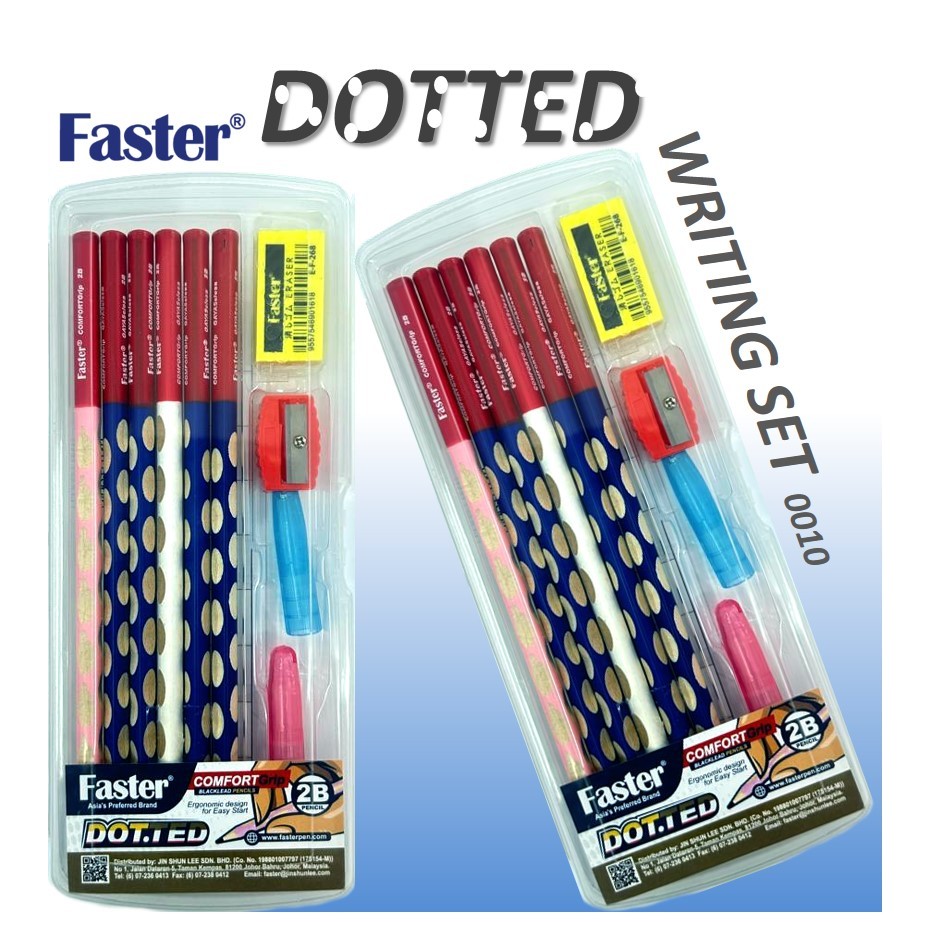 Faster Stationery Set Writing Set DOTTED Pencils GS-F-0010-SET2 School ...