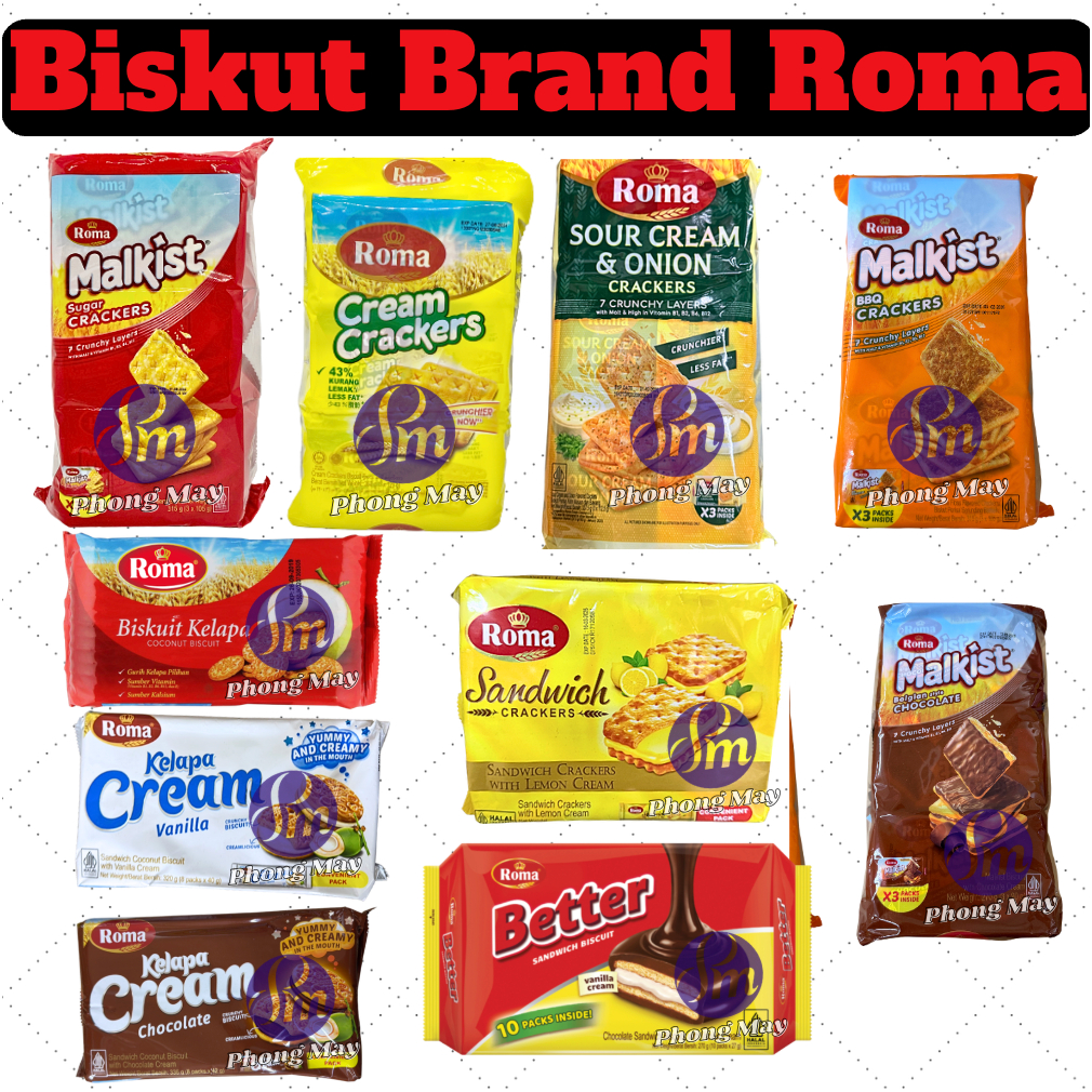ROMA BISKUT KELAPA/ ROMA CREAM CRACKER/ SUGAR CRACKER/ ROMA KELAPA ...