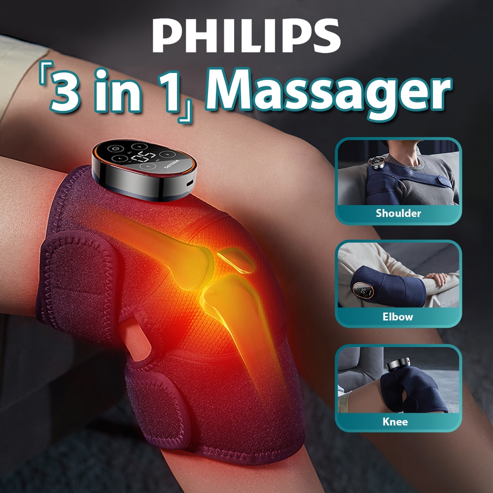 Philips Knee Massager Joint Heating Vibration NTC Temperature Control ...