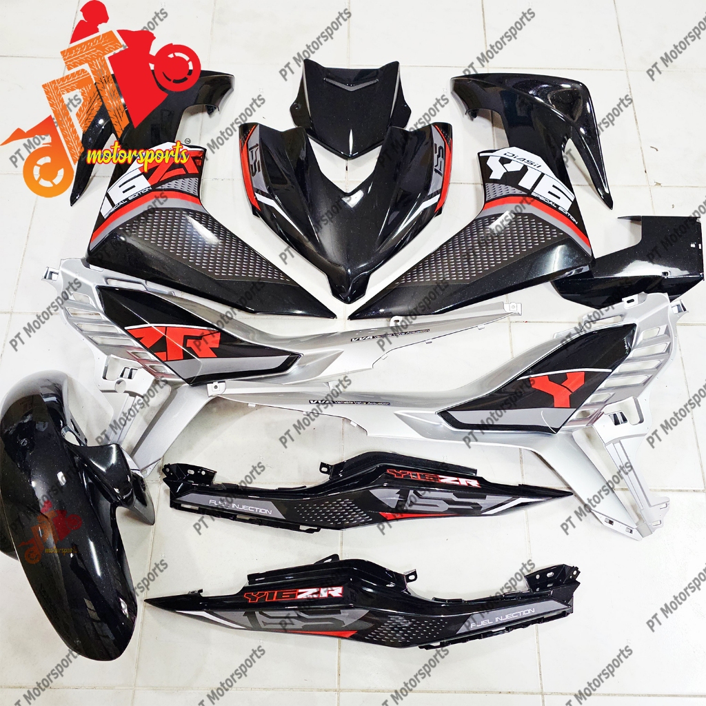 Yamaha Y16 Y16ZR COVER SET Body CUSTOM Y16ZR V1 V2 Black SIlver HITAM ...