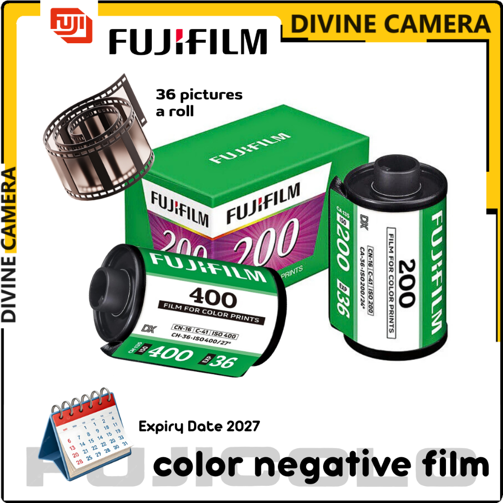 Fujifilm Fujicolor C36 200 / 400 35mm Film Color Negatives ( EXP 2027 ...