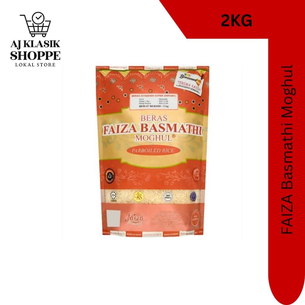 Faiza Basmathi Moghul Parboiled Rice 2kg | Shopee Malaysia
