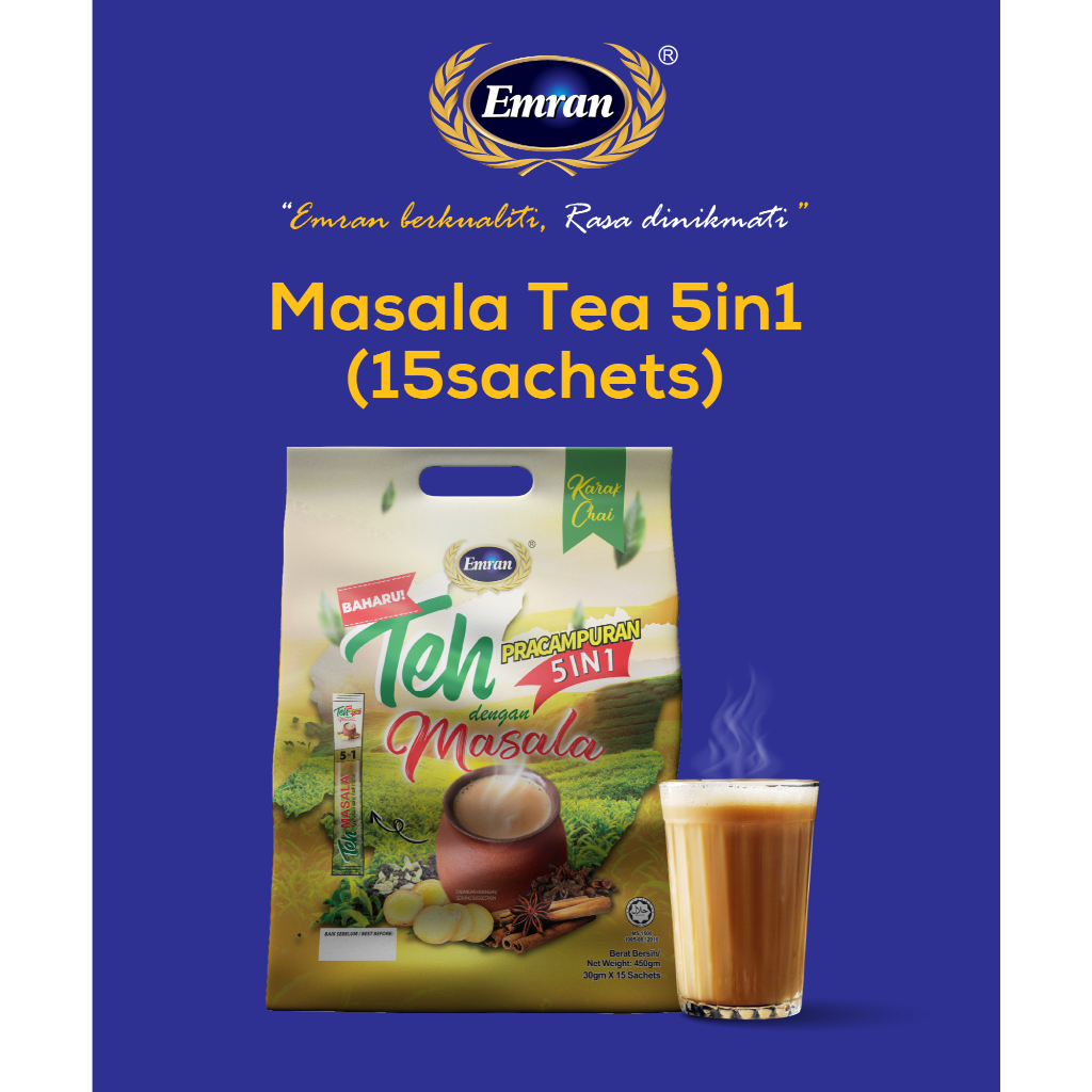 [HALAL] Emran Masala Tea 5 in 1 (15sachets) | Shopee Malaysia