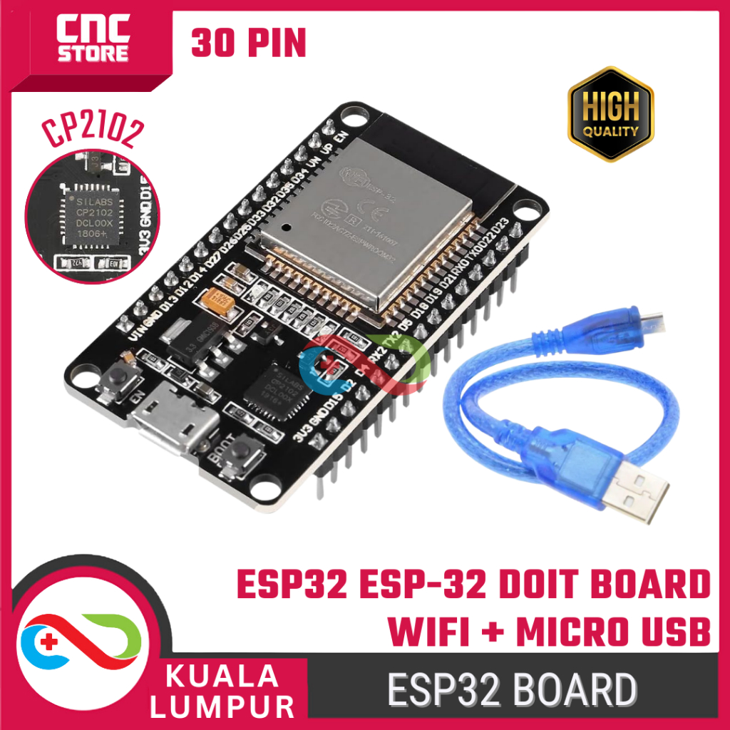 ESP32 ESP-32 DOIT Development Board – WiFi Bluetooth IoT ESP-32S Module ...