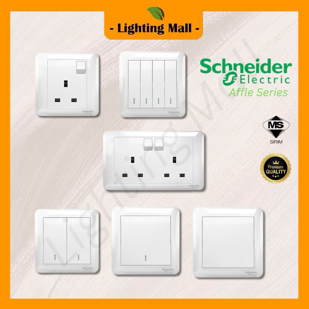 SCHNEIDER AFFLE PLUS SERIES WHITE SWITCHES & SOCKETS / switch socket ...