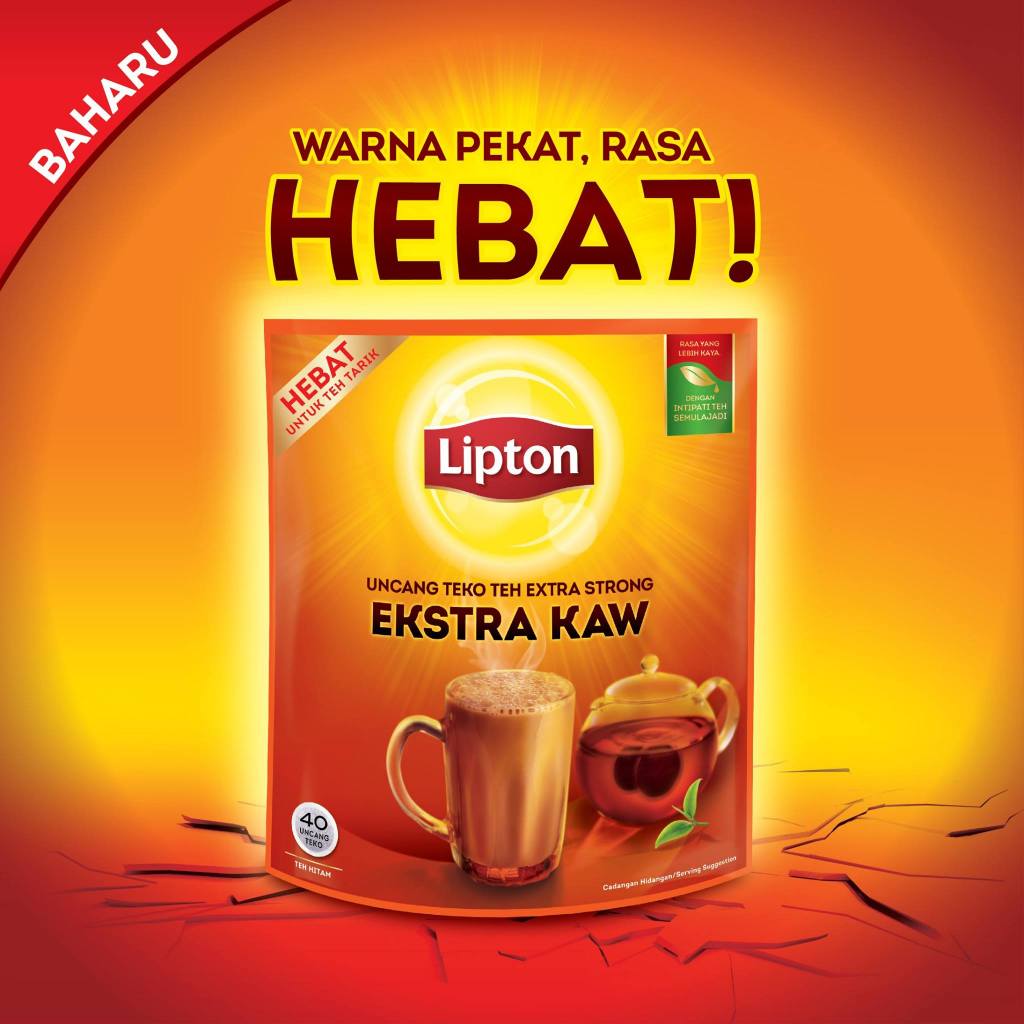 Lipton Potbag Uncang Teko Teh Extra KAW Extra Strong 40PCS | Shopee ...