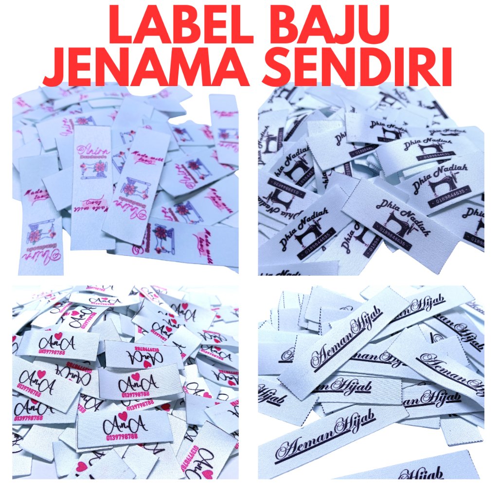LABEL BAJU, LABEL TUDUNG, KURTA, BAJU MELAYU DESIGN SENDIRI 100PCS ...