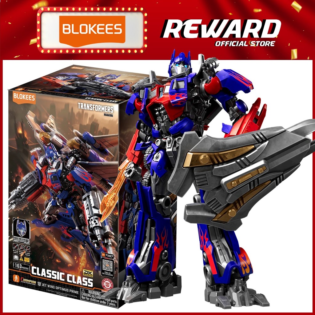 Blokees Transformers Classic Class 21 Jet Wing Optimus Prime Figure ...