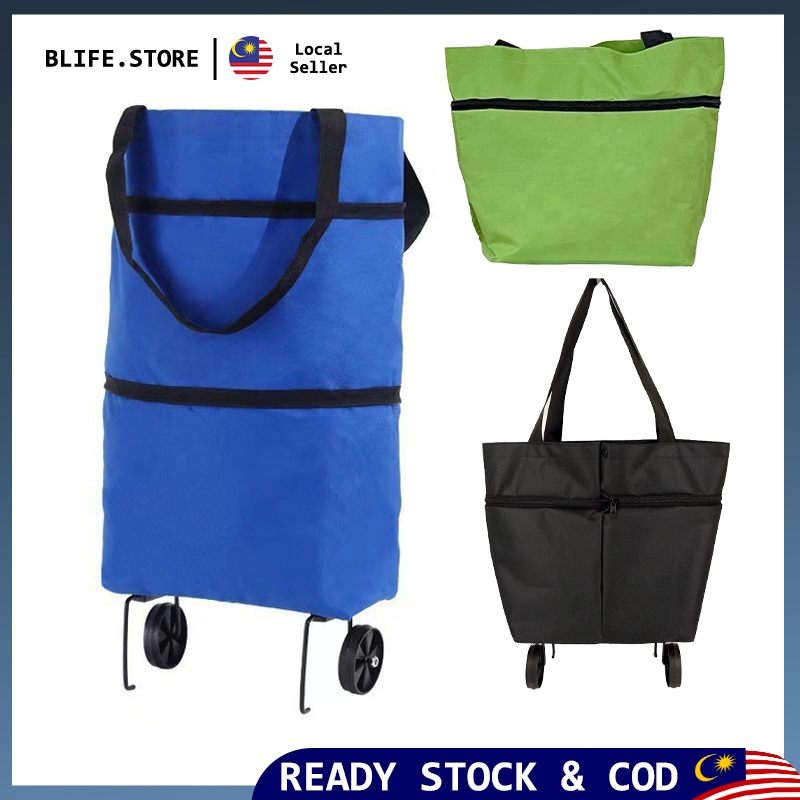 Trolley Bags Foldable Shopping Bag Cart Collapse The Shopping Cart Hand ...