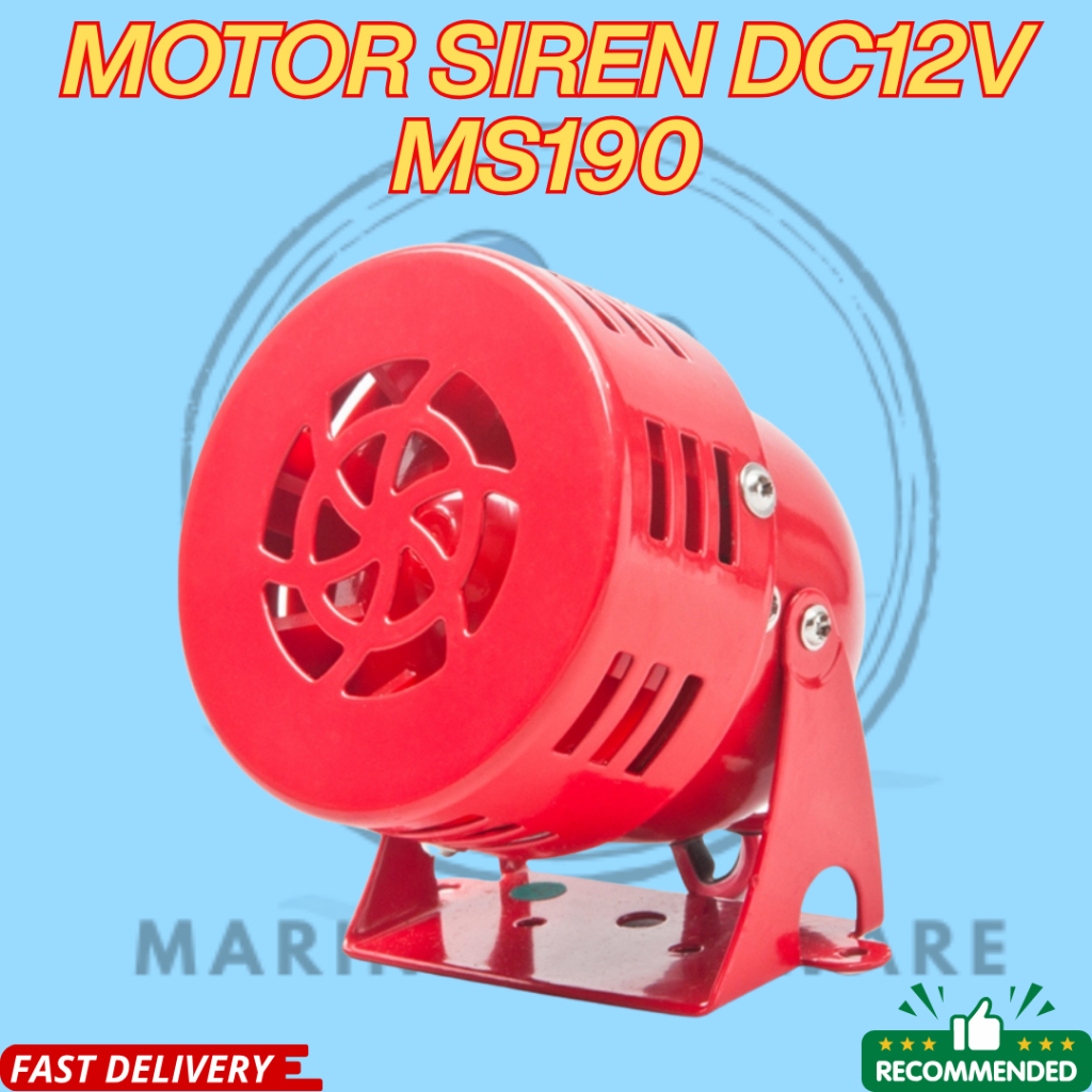 Motor Siren DC12V MS190 (mini motor-driven alarm horn) | Shopee Malaysia