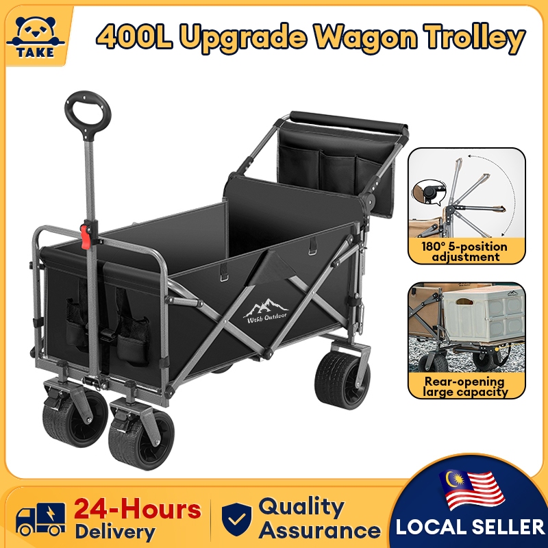 WTHB 400L Outdoor Wagon Trolley heavy duty Camping trolley Shopping ...