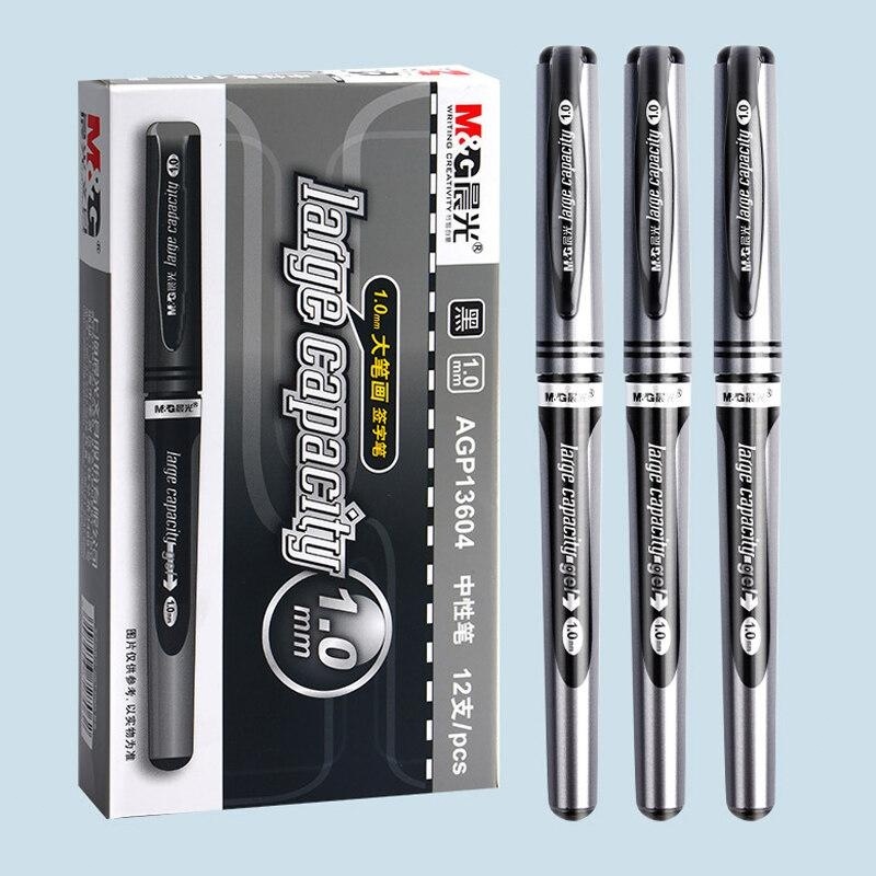 Pen Tandatangan 1.0mm Hitam Gel Pen Bold Kapasiti Tinggi • Pen Pejabat ...