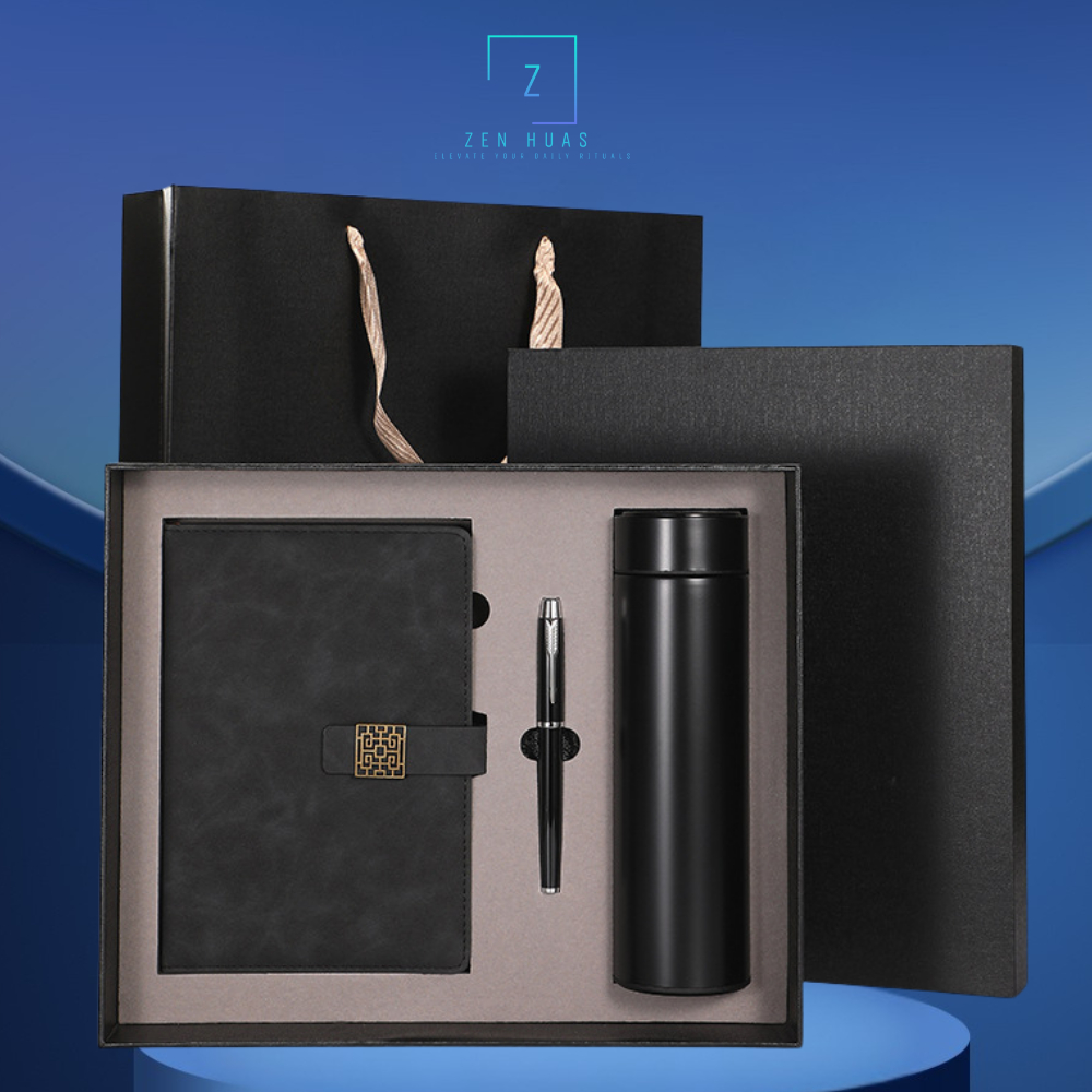 Premium Corporate Gift Set Notebook Tumbler Pen 3-in-1 Office Gift Set ...