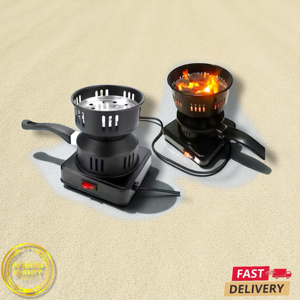 Electric Charcoal Burner Heating Stove Hot Plate with Tong Cooking ...