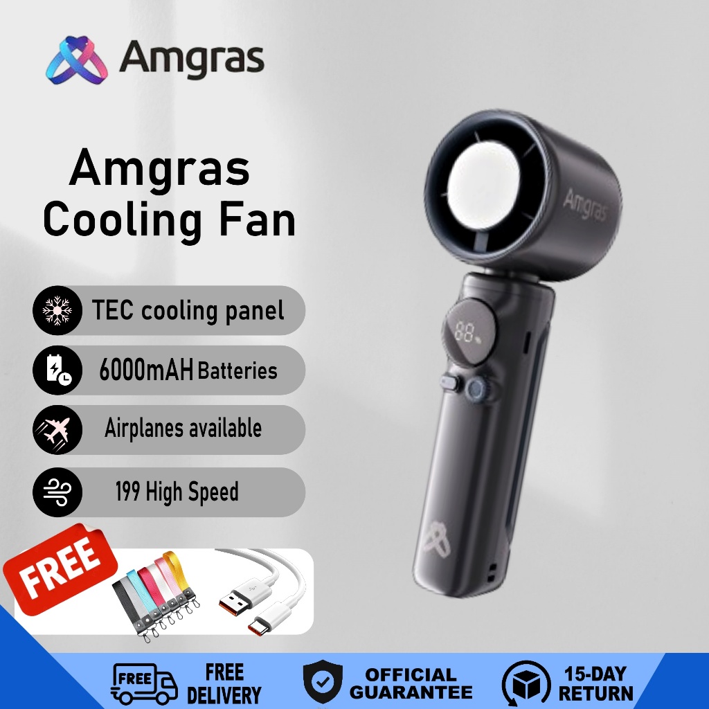 Amgras Design High Speed Handheld Fan Strong Wind 100 Gear With ...