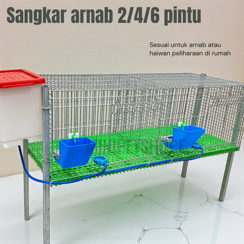 Set sangkar arnab 2 4 6 pintu peliharaan rumah pet besi tahan karat rabbit breeding cages grower ...