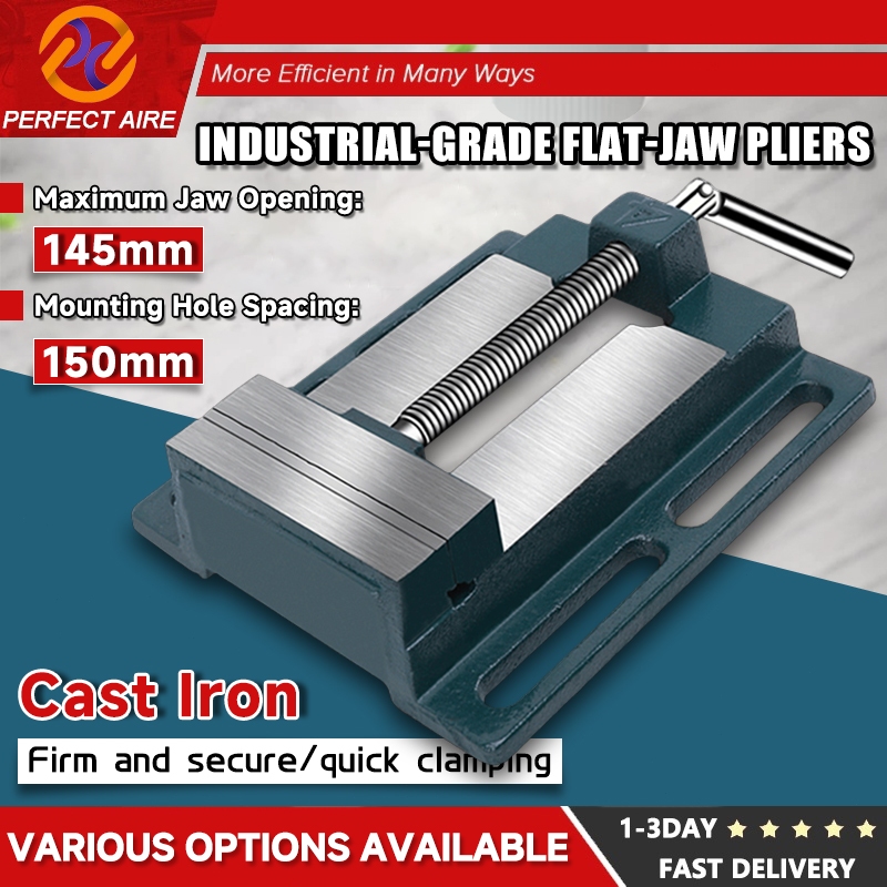 Industrial Flat-Jaw Vises 6-Inch Portable Bench Vises Heavy-Duty Clamps ...