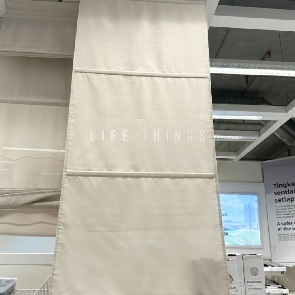 IKEA RINGBLOMMA Roman blind, Bidai Roman, Curtain Window (beige ...