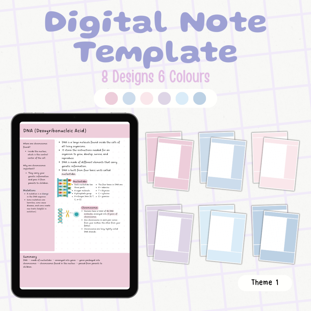 (PDF) Digital Note Paper Templates Notetaking for goodnotes notability ...