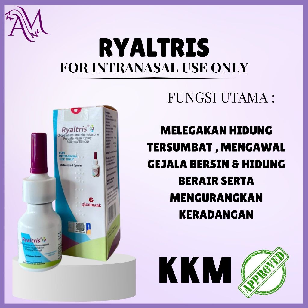 RYALTRIS 56 METERED SPRAY 600MCG/25MCG (SPRAY HIDUNG UNTUK MASALAH ...