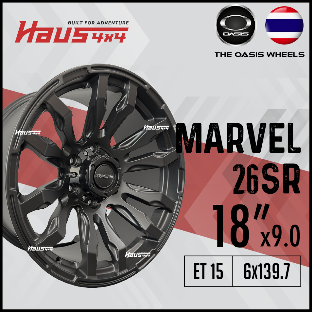 [1 PCS] Oasis Wheel 18 Inch Marvel 26SR Ranger Triton Hilux Dmax 4x4 ...